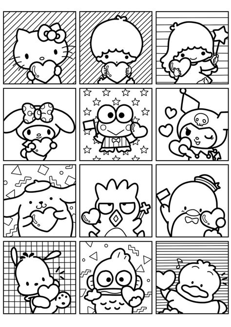 산리오캐릭터즈 색칠공부무료도안 올려드려요 네이버 블로그