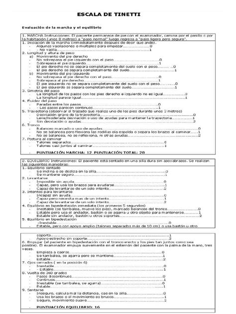 Escala De Tinetti Pdf
