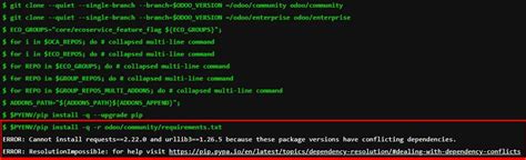 150 Requirementstxt Package Requests Has Conflicting Dependencies