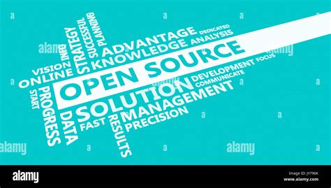 Open Source Presentation Background In Blue And White Stock Photo Alamy