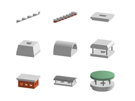 Библиотечные элементы декора для крыши модели Archicad