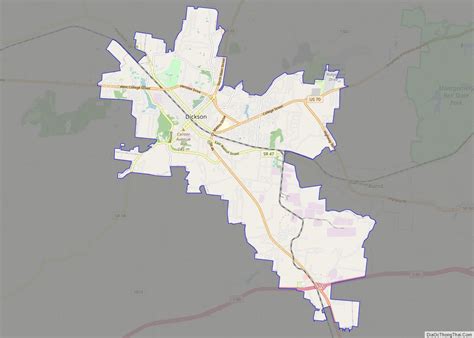 Map Of Dickson City Tennessee Thong Thai Real