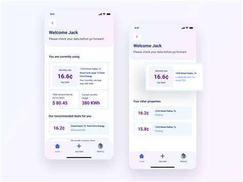 Electricity Provider Mobile App Design Behance