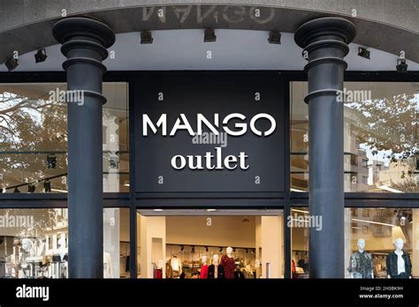 VALENCIA, SPAIN - OCTOBER 26, 2021: Mango is a Spanish clothing design ...