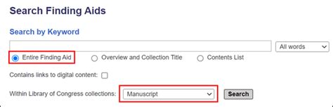 Using Finding Aids Finding Aids Researcher Resources Manuscript
