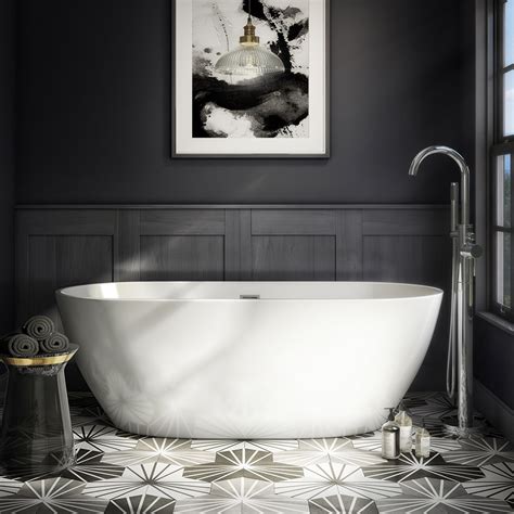 Bianco Double Ended Curved Freestanding Bath Suite At Victorian Plumbing Uk
