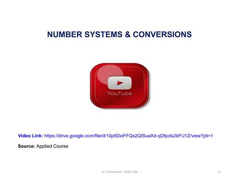 Lecture 1 Ppt Number Systems And Conversions Partpptx