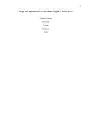 Cisco Packet Tracer Smart Home Project Docx 1 Design And Implementation Of Smart Home Using