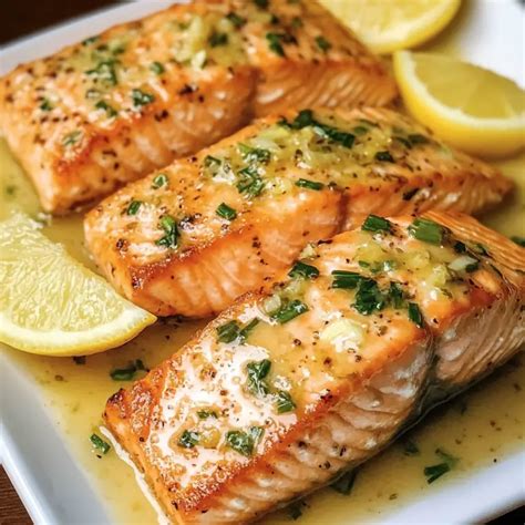 Garlic Lemon Butter Salmon Quick And Flavorful Recipe Easyyums