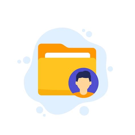 Premium Vector Personal Data Folder Vector Icon
