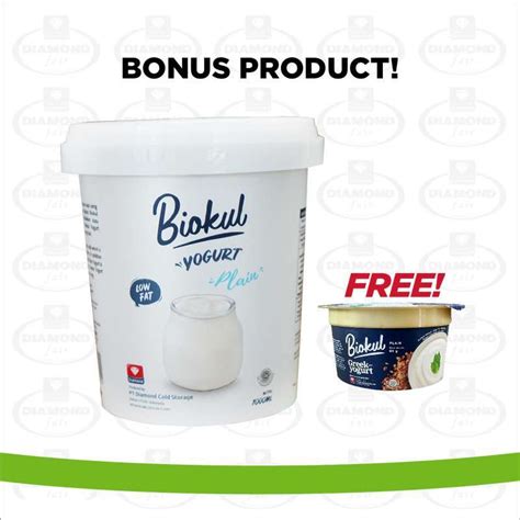 Jual Biokul Stirred Yogurt Plain 1lt Free Biokul Greek Yogurt Plain