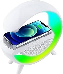 Wireless Charger With Speaker App Control Desk RGB Night Lamp Bluetooth Home Audio Speaker