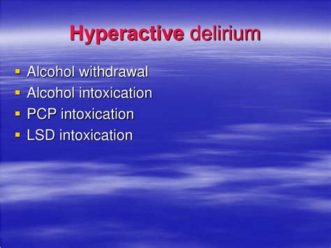 Ppt Delirium May Resemble Psychiatric Emergency Powerpoint