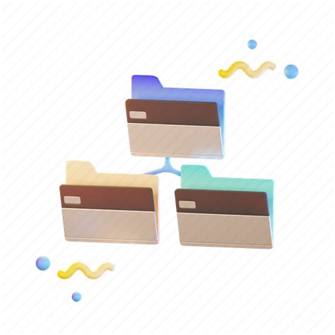 Local File Data Folder Network Area Internet 3d Illustration
