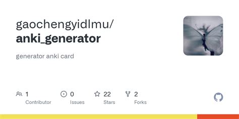 Github Gaochengyidlmuankigenerator Generator Anki Card