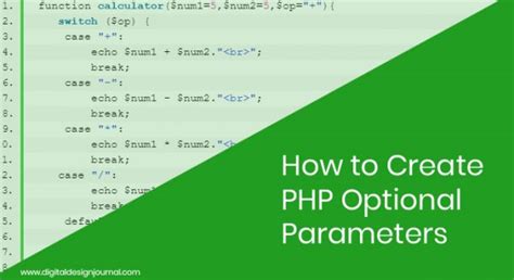 How To Create PHP Optional Parameters Tutorial