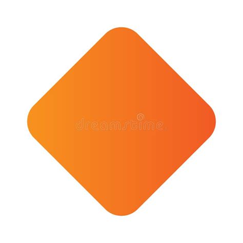 Orange Gradient Rhombus With Rounded Corners Brochure Element Design