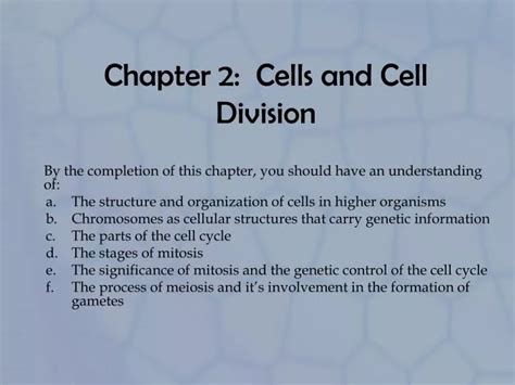 PPT Chapter Cells And Cell Division PowerPoint Presentation Free Download ID