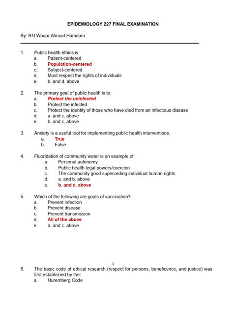 Epidemiology Mcqs Pdf Hivaids Management Of Hivaids