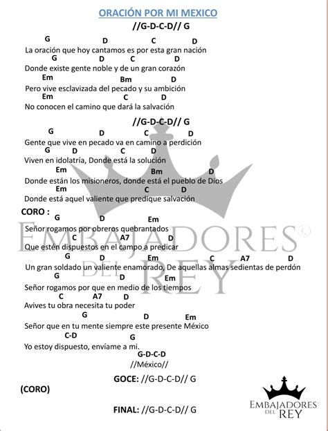 Letra Y Acordes Rondalla Cristiana Embajadores Del Rey