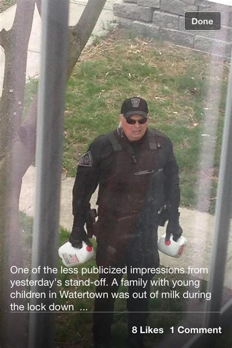 Photo Of Cop Delivering Milk During Boston Lockdown Goes Viral