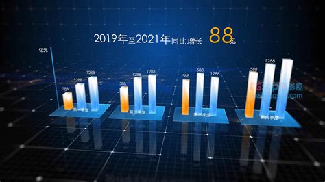 大气高端科技柱状数据图表视频ae模板影视动画素材网