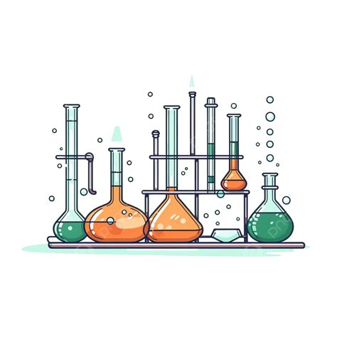 化學實驗和試管插圖以最小的風格 分析 實際的 元素png去背圖片素材免費下載，免摳圖設計圖案下載 Pngtree