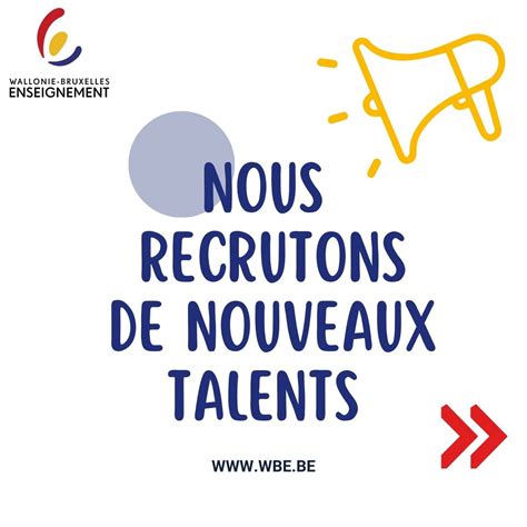𝗢𝗳𝗳𝗿𝗲𝘀 𝗱𝗲𝗺𝗽𝗹𝗼𝗶 📣 Wallonie Bruxelles Enseignement Wbe