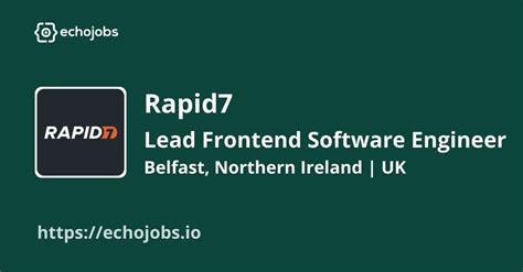 Rapid7 Is Hiring Lead Frontend Software Engineer Insightcloudsec Uk