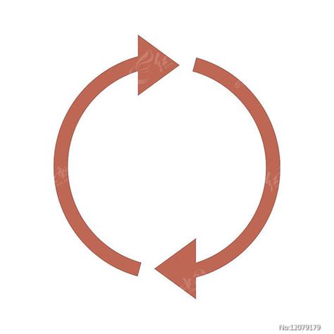 双向橙色循环箭头指示方向图片下载红动中国