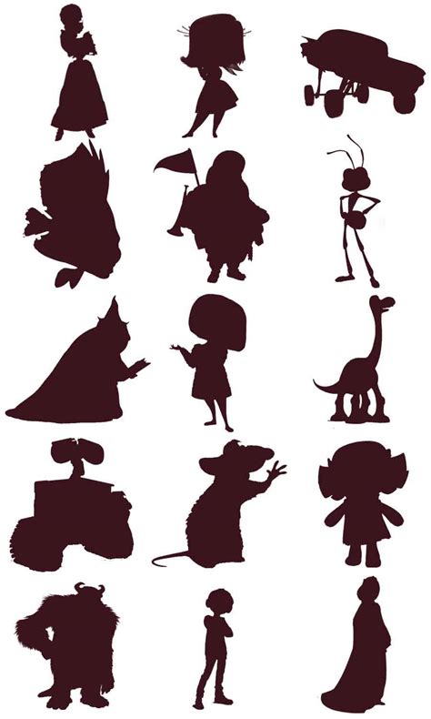 Pixar Karakter Silhouetten