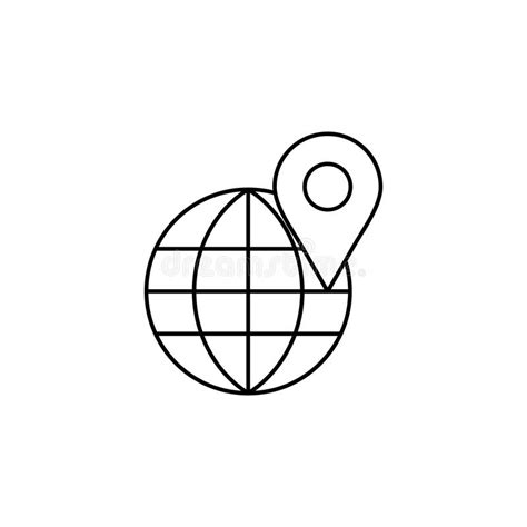 Gps Map Navigation Direction Thin Line Icon Vector Illustration Logo Template Suitable For