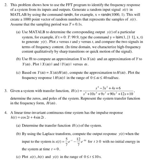 Solved This Problem Shows How To Use The FFT Program To Chegg