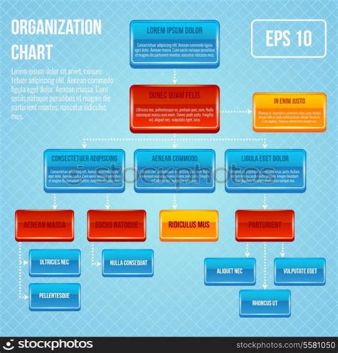 Organizational Chart 3d Concept Business Work Hierarchy Flowchart
