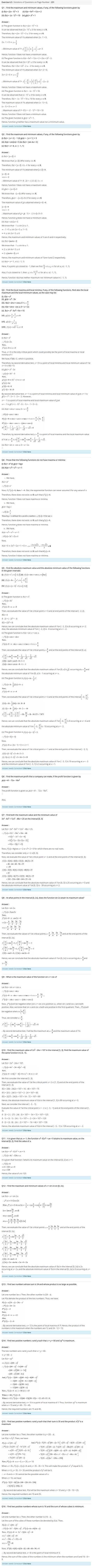 Ncert Solutions For Class 12 Maths Chapter 6 Applications Of Derivatives Ncertguess