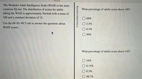 [answered] The Wechsler Adult Intelligence Scale Wais Is The Most Kunduz