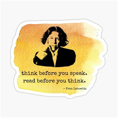 Fran Lebowitz Sticker For Sale By Artiepants Redbubble