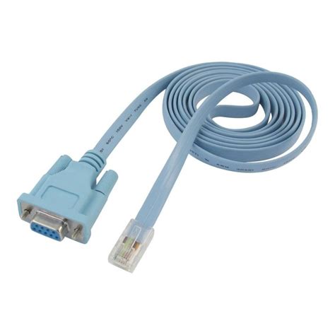 Pcs M RJ Ethernet To RS DB COM Port Serial Female Network Adapter Flat Blue Cable