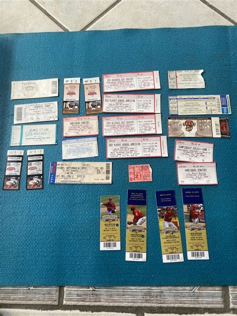 Lot Of 24 Ticket Stubs Phillies Senators Curve Wings Free Download