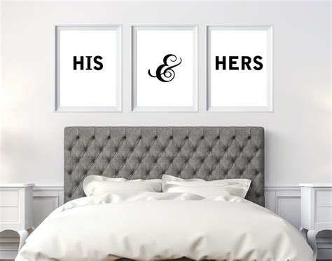 His And Hers Master Bedroom Wall Decor Printable Wall Art Etsy