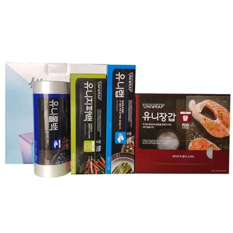 유니롤백지퍼백랩위생장갑 4종세트 홈플러스 택배배송