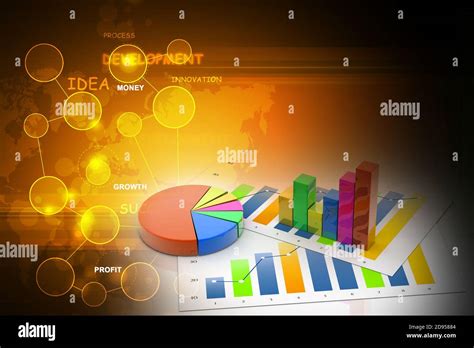 Business Graph With Chart Stock Photo Alamy