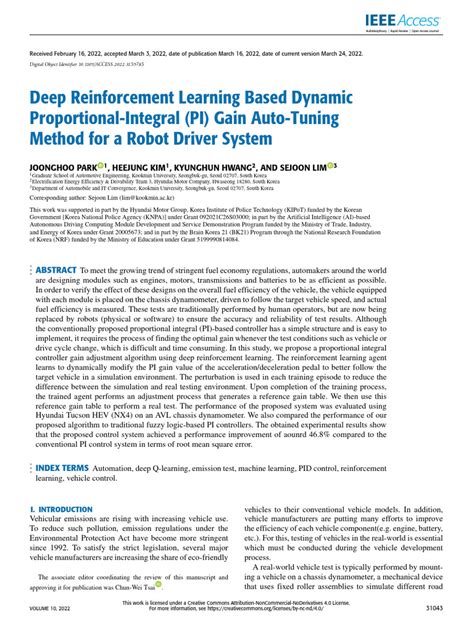 Deep Reinforcement Learning Based Dynamic Proportional Integral Pi Gain