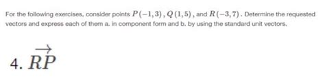 Solved For The Following Exercises Consider Points