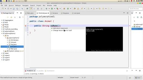 128 Java Polymorphism Example مثال عن تعدد الاشكال جافا كورسات بالعربي