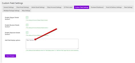 How Can I Remove Default Section And Create A Custom Section For Custom Fields Wpcargo Track