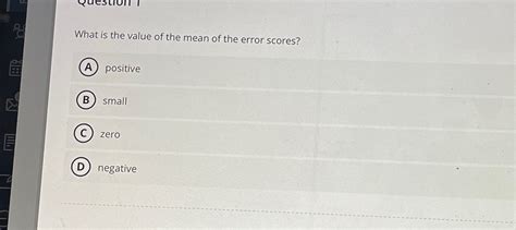What is the value of the mean of the error | Chegg.com