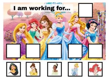 Disney Princesses Token Board By Individualized Visuals Tpt