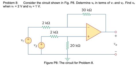 solved problem 8 ﻿consider the circuit shown in fig p8