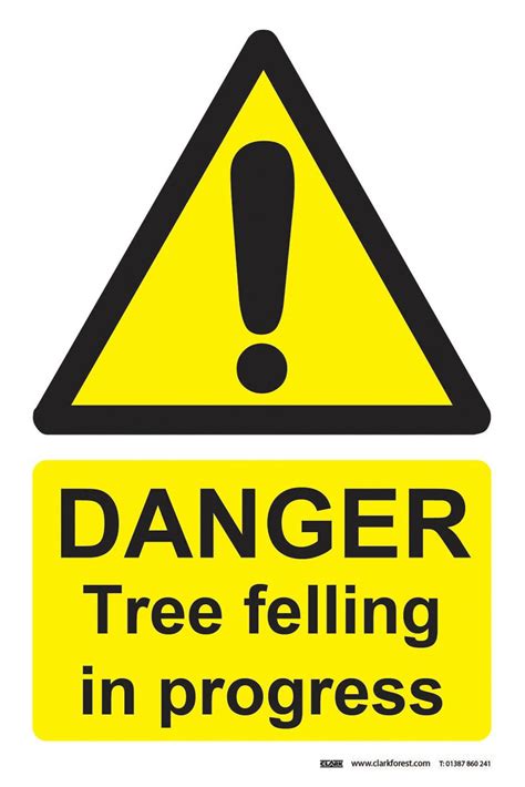Danger Tree Felling In Progress Warning Sign Clark Engineering